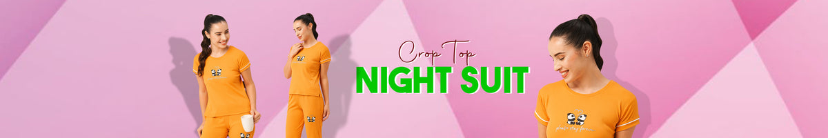 Night Suit Crop Top
